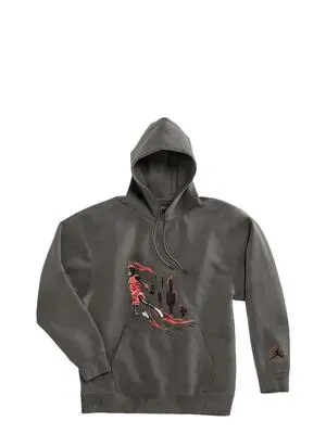 TRAVIS SCOTT X Jordan Washed Suede Hoodie - Grey
