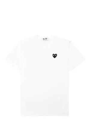 Play Comme Des Garcon Black Emblem T-shirt - White