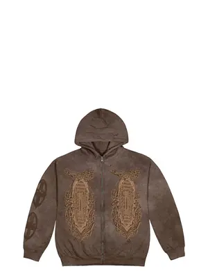 TRAVIS SCOTT Utopia God's Country Zip Hoodie - Brown