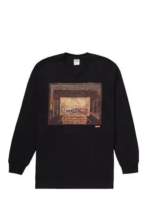 Supreme Martin Wong Attorney Street Long Sleeve Tee Shirt - Black