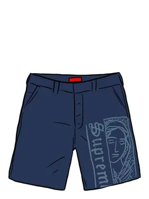 Supreme Mary Work Short - Light Navy Blue