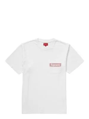 Supreme Mesh Stripe Pocket Tee Shirt - White