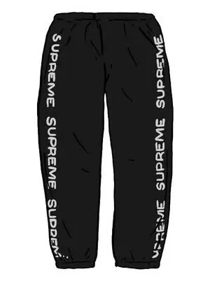 Supreme Metallic Rib Sweatpant - Black