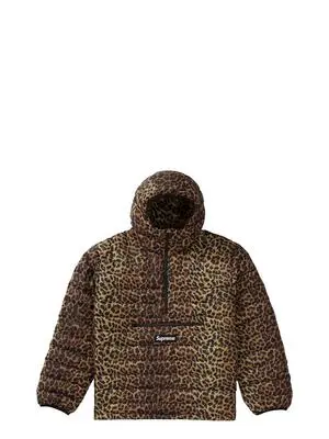 Supreme Micro Down Half Zip Hooded Pullover (fw21) Leopard