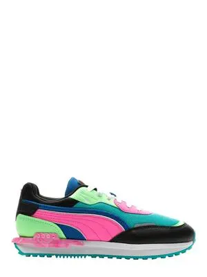 PUMA City Rider Marble Sneakers - Viridian Green/puma Black/luminous Pink