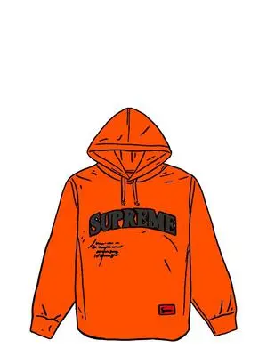 Supreme Mesh Hooded Long Sleeve Baseball Jersey - Orange
