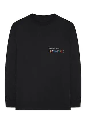 TRAVIS SCOTT Greetings From Long Sleeve T-shirt - Black