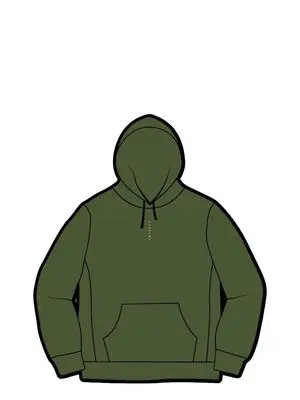 Supreme Micro Logo Hooded Sweatshirt - Green