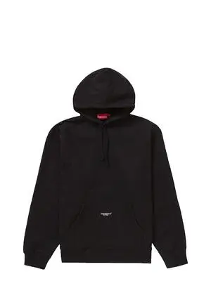 Supreme Micro Logo Hooded Sweatshirt - Black