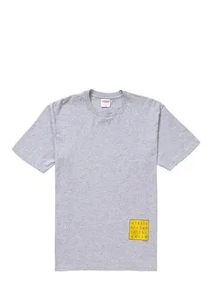 Supreme Middle Finger To The World Tee Shirt - Heather Grey