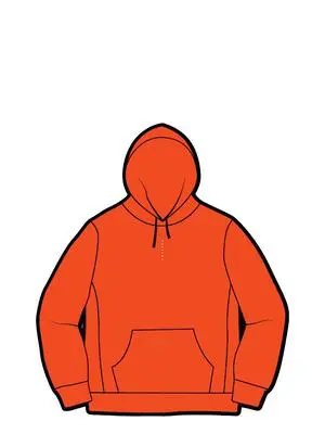 Supreme Micro Logo Hooded Sweatshirt - Burnt Orange