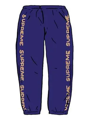 Supreme Metallic Rib Sweatpant - Dark Royal