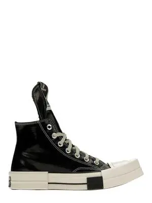CONVERSE Turbodrk Chuck Taylor All Star 70 Hi Drkshdw Lacquered Denim Sneakers - Black/egret/bone White