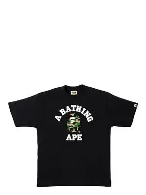 A BATHING APE Abc College Tee Shirt Black/olive