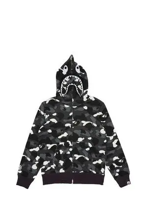 A BATHING APE City Camo Shark Full Zip Hoodie - Black