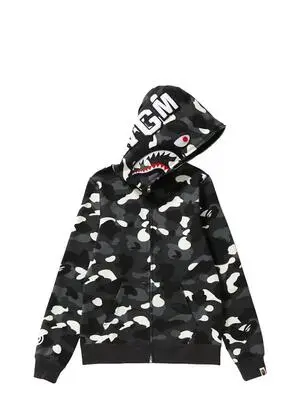 A BATHING APE City Camo Shark Full Zip Hoodie - Black