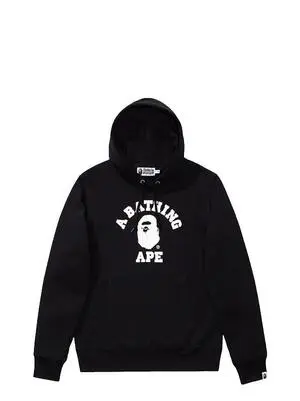 A BATHING APE College Pullover Hoodie - Black