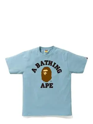 A BATHING APE College Tee Shirt (ss21) Sax Blue