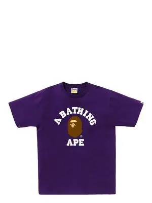 A BATHING APE College Tee Shirt - Purple
