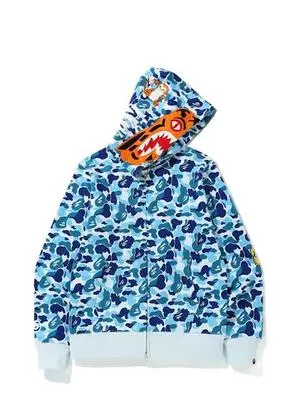 A BATHING APE Abc Camo Tiger Full Zip Hoodie - Blue