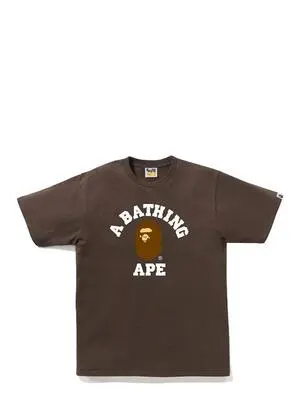 A BATHING APE College Tee Shirt - Brown