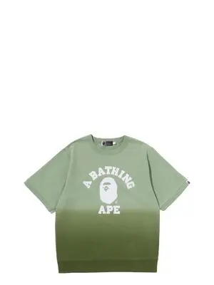 A BATHING APE College Gradation Short Sleeve Sweatshirt Green