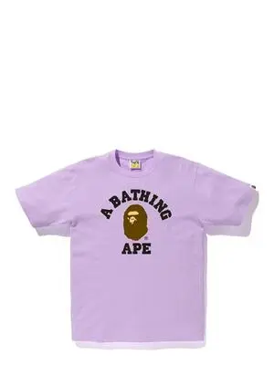 A BATHING APE College Tee Shirt - Purple