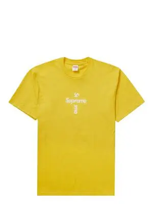 Supreme Cross Box Logo Tee Shirt Yellow