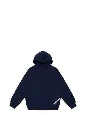 Supreme Corner Label Hooded Sweatshirt - Navy Blue