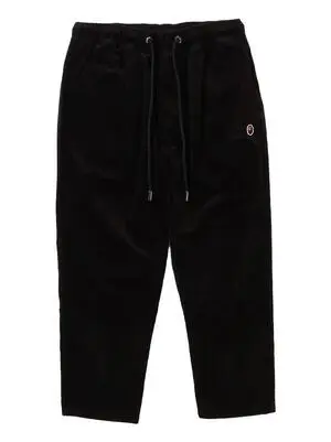 A BATHING APE Ape Head Corduroy Chef Pants - Black