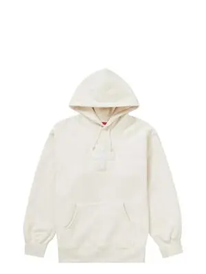 Supreme Cross Box Logo Hooded Sweatshirt - Natural