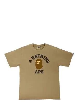 A BATHING APE College Tee Shirt - Beige