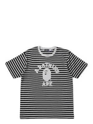 A BATHING APE College Hoop Tee Shirt - Black