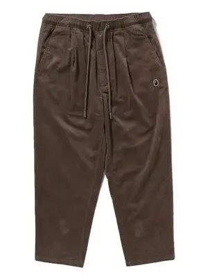 A BATHING APE Ape Head Corduroy Chef Pants - Olivedrab Green