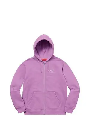 Supreme World Famous Zip Up Hooded Sweatshirt - Violet