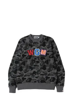A BATHING APE Abc Shark Crewneck Sweatshirt - Black