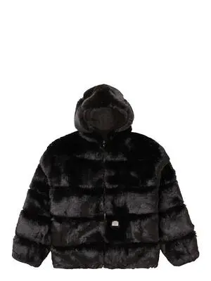 Supreme Faux Fur Hooded Jacket - Black