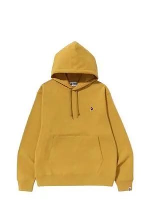 A BATHING APE Ape Head One Point Relaxed Fit Pullover Hoodie - Yellow