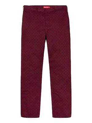 Supreme Work Pant - Burgundy/black Polka Dot