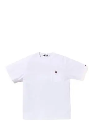 A BATHING APE Ape Head One Point Pocket Tee Shirt - White