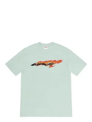 Supreme Wind Tee Shirt Pale Aqua/orange