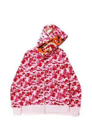 A BATHING APE Abc Camo Tiger Full Zip Hoodie - Pink