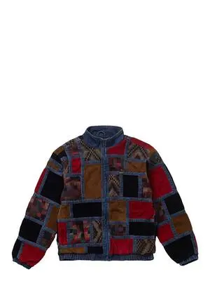 Supreme Corduroy Patchwork Denim Jacket - Washed Blue