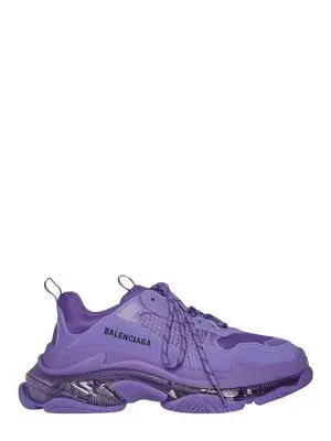 Balenciaga Triple S Clear Sole Sneakers Purple