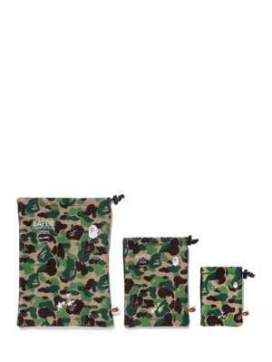 A BATHING APE Gadgets Pouch Set - Green
