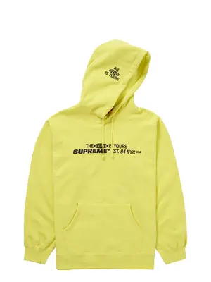 Supreme World Is Yours Hooded Sweatshirt Light Lemon