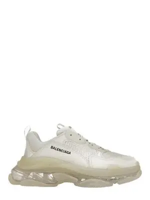 Balenciaga Triple S Clear Sole Sneakers - White/black