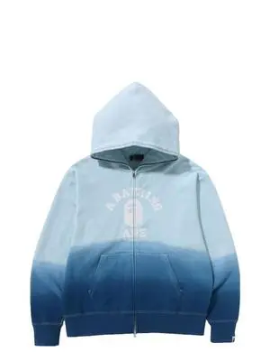 BAPE Relaxed Fit Full Zip Hoodie - Blue
