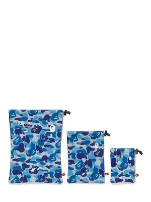 A BATHING APE Gadgets Pouch Set - Blue
