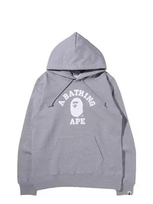 A BATHING APE College Pullover Hoodie - Gray